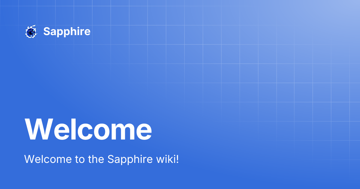 Welcome | Sapphire