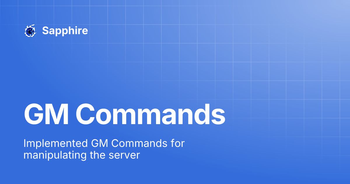 GM Commands | Sapphire